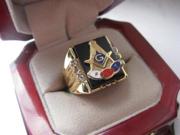 Independent Order of Odd Fellows Masonic Copper Ring - DC Regalia