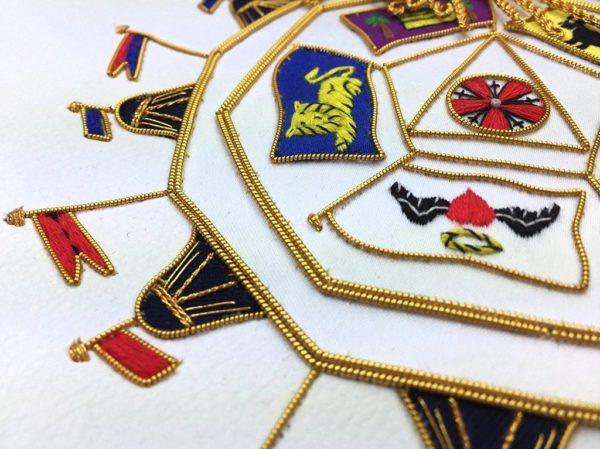 Masonic SCOTTISH RITE 32nd Degree Apron Hand Embroidery